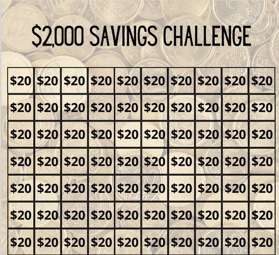 2K Savings Challenge - Etsy