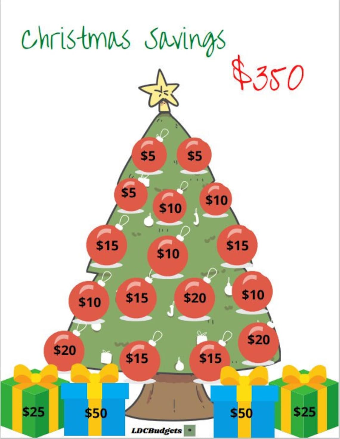 Christmas Savings Challenge Low Budget Digital - Etsy