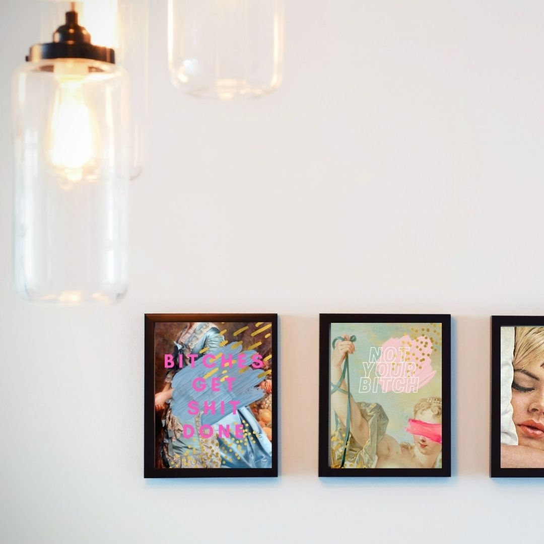 Las perras se hacen mierda - impresión barroca alternativa - Etsy España