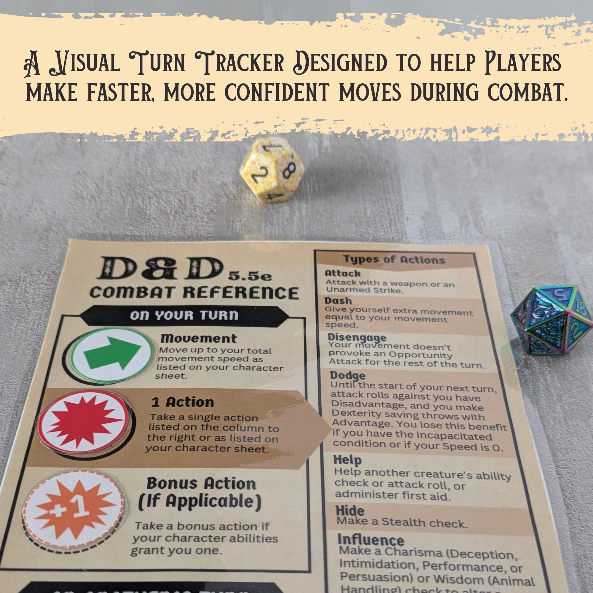 D&D 5.5e Combat Tracker: Adhd-friendly RPG Aid (digital Download) - Etsy
