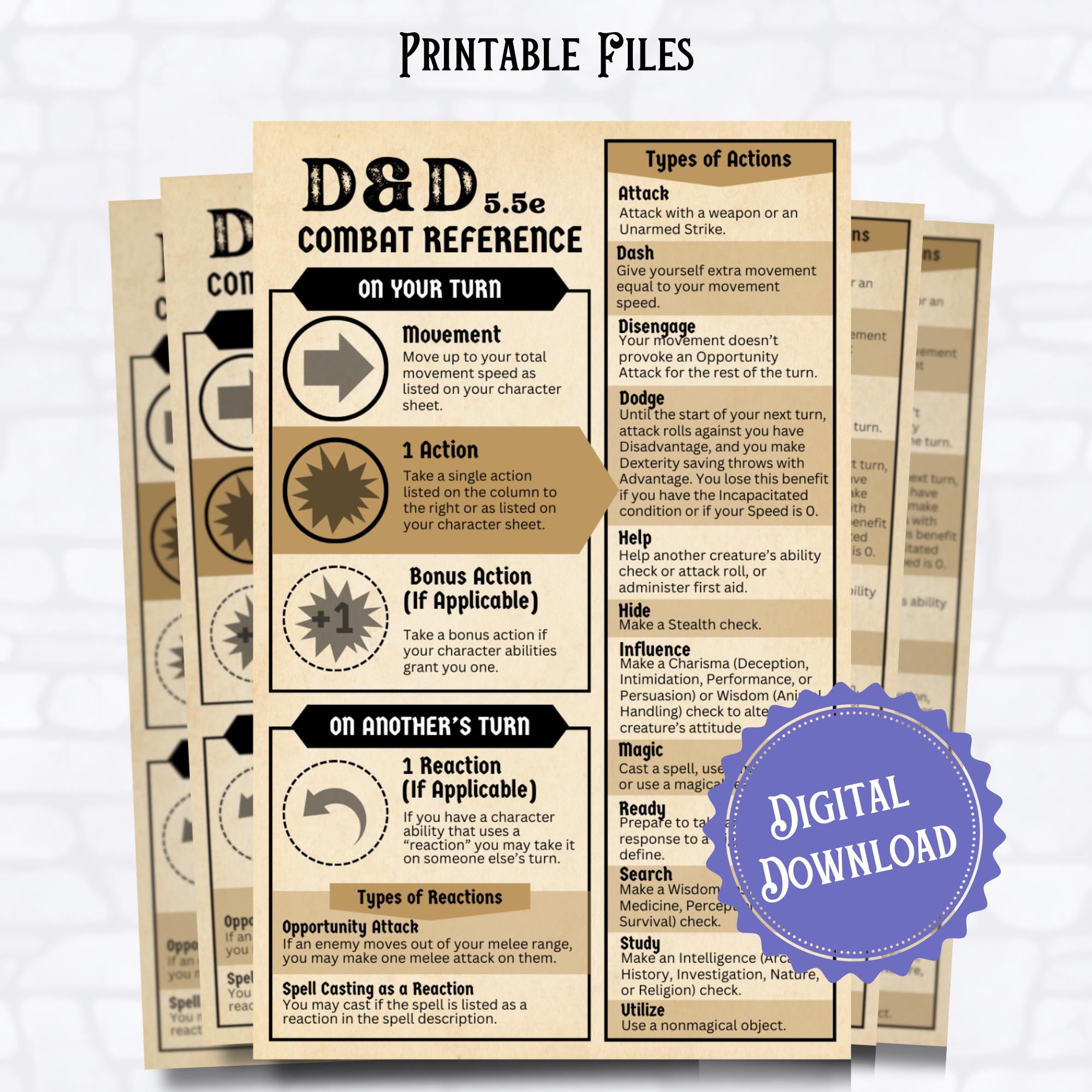 D&D 5.5e Combat Tracker: Adhd-friendly RPG Aid (digital Download) - Etsy