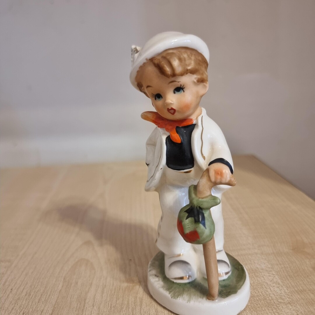 Vintage Ceramic Sailor Boy Figurine: Hand-painted Nautical Decor - Etsy
