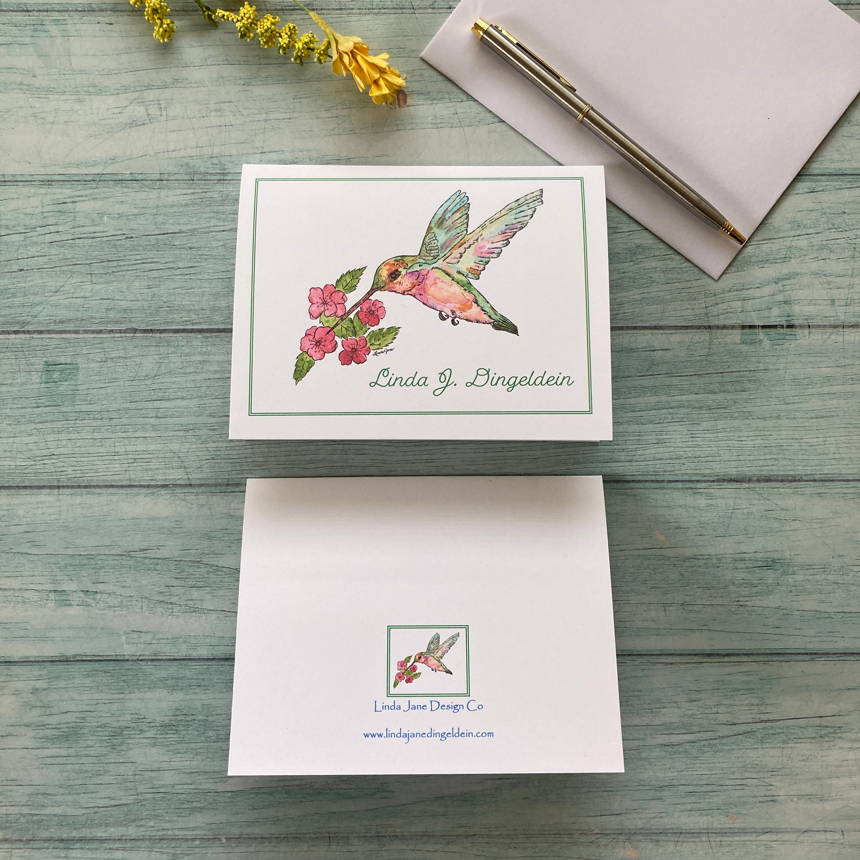 Hummingbird Notecards, 6 Blank Watercolor Card Set, Thinking of You ...