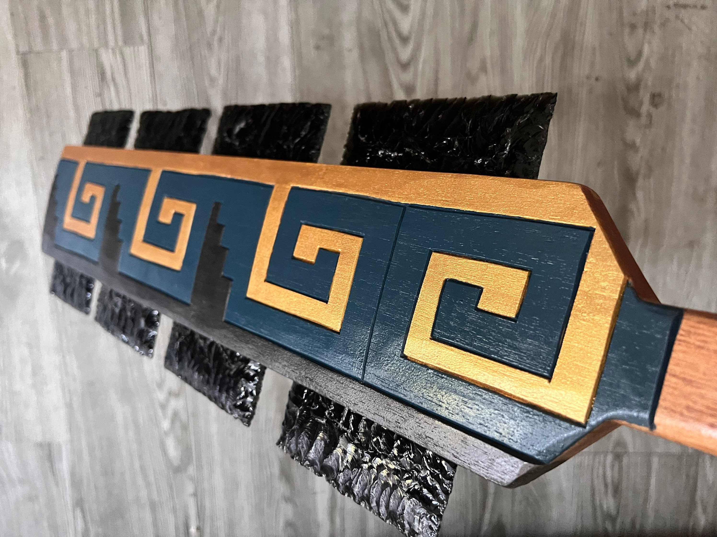 Macuahuitl Aztec Sword Cedar Hand Carved Exquisite Black - Etsy