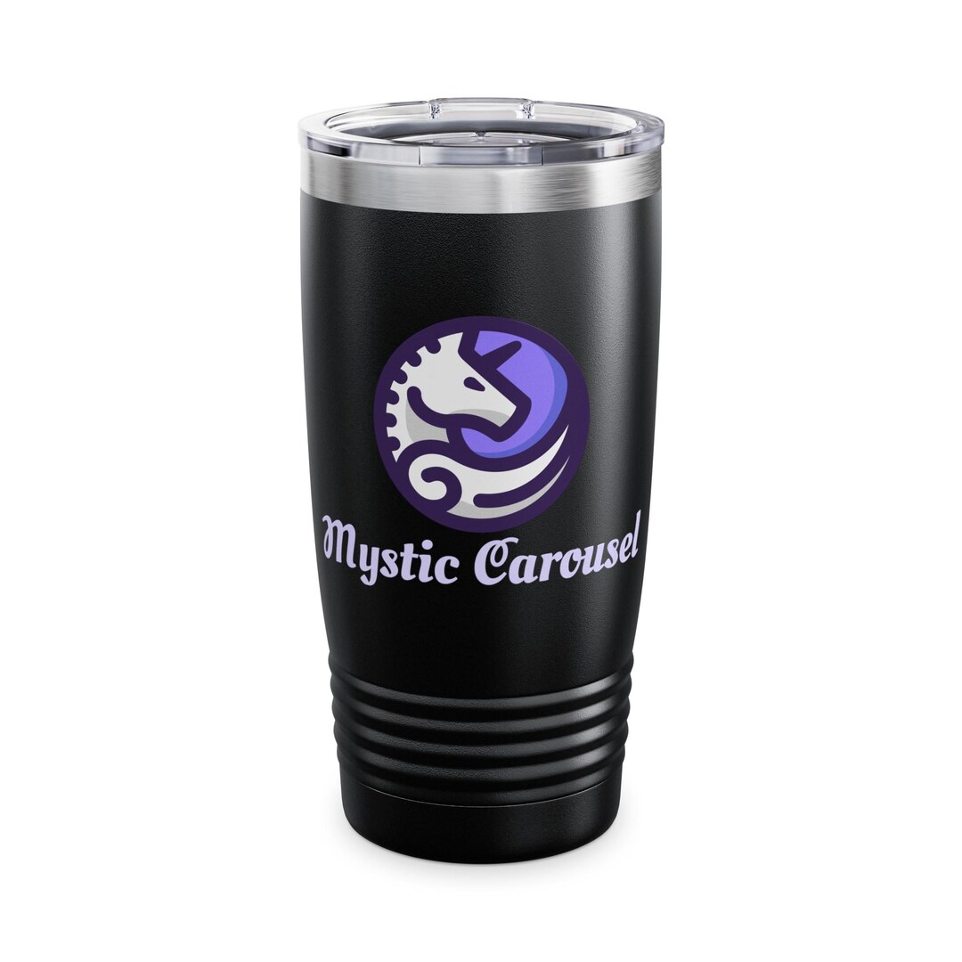 Mystic Carousel 2 Colors Black or White Ringneck Tumbler, 20oz - Etsy