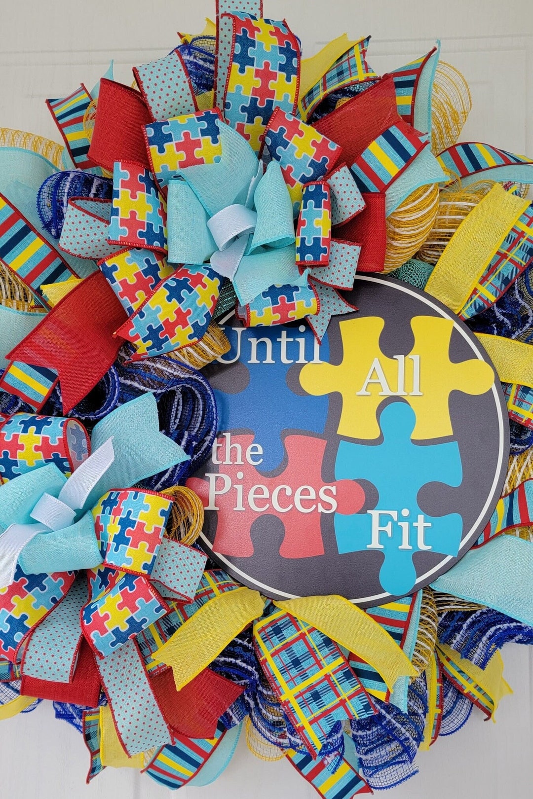 Autism Awareness, Autism Wreath, Autism Front Door Wreath, Autism ...