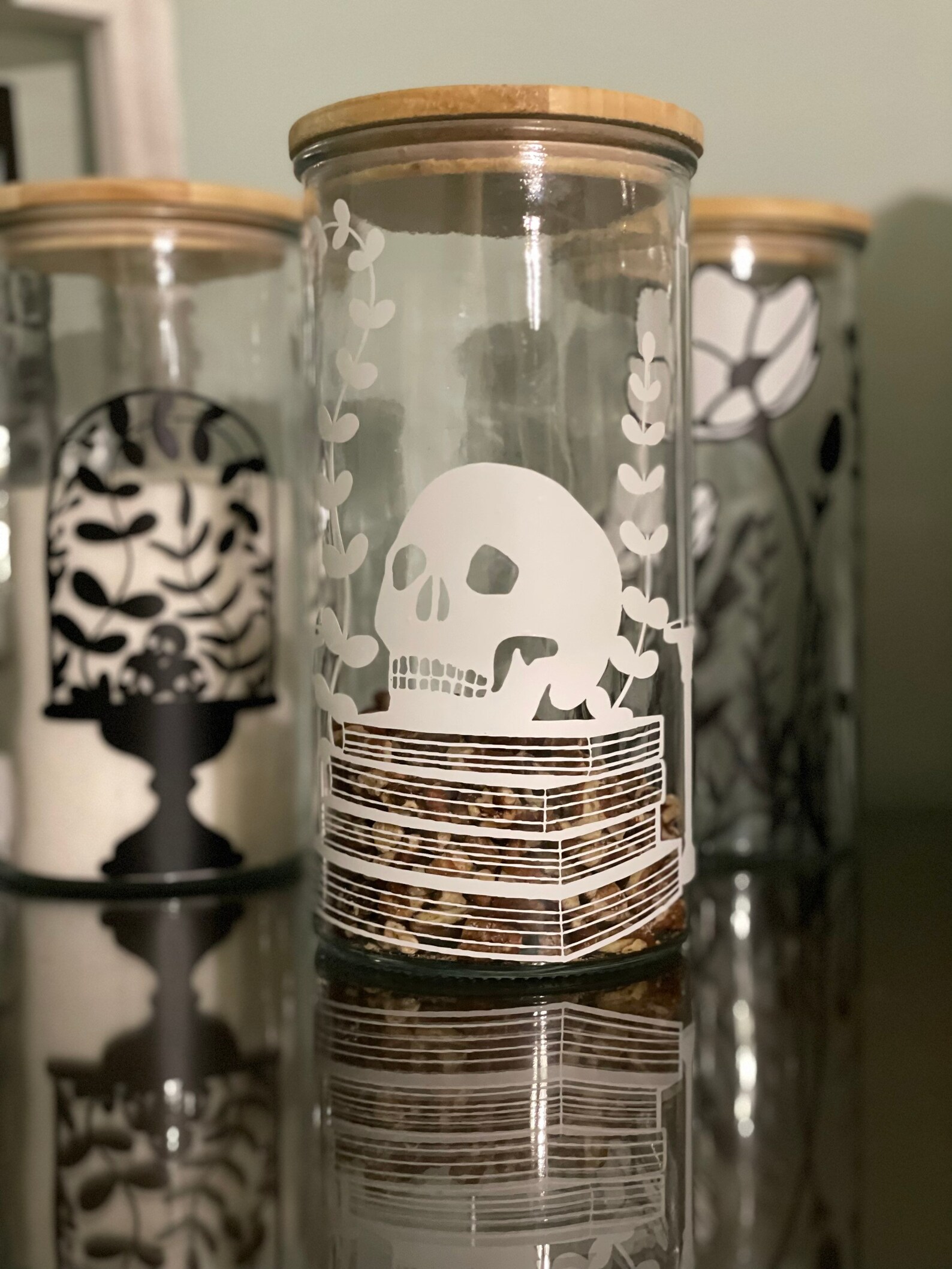 Haunted Cottage Glass Canisters - Etsy