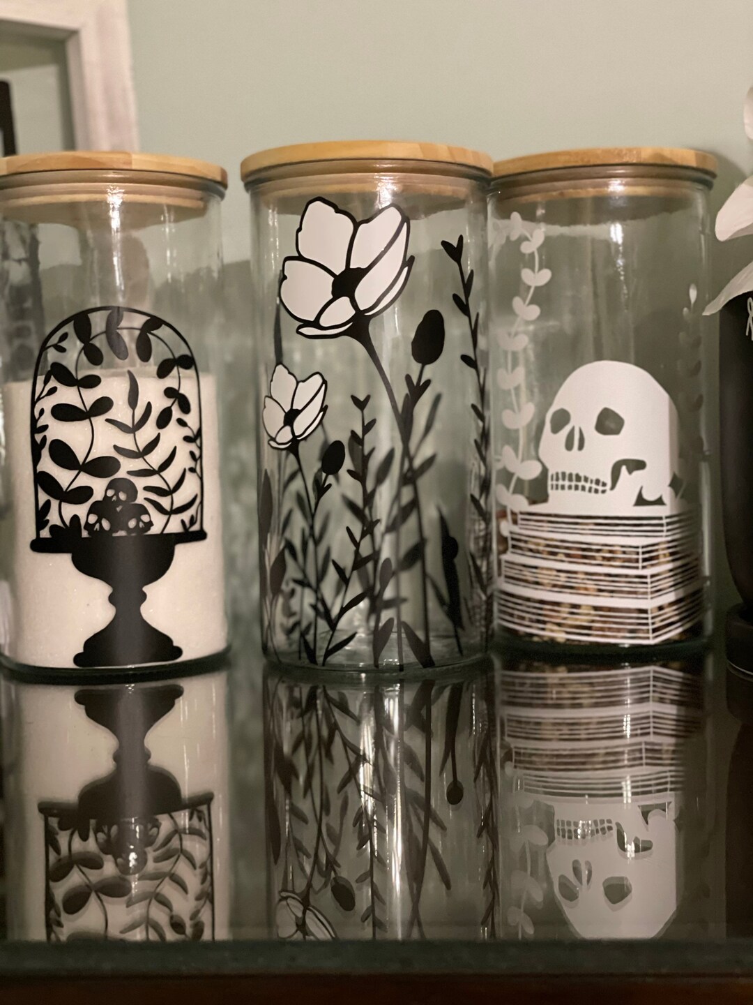 Haunted Cottage Glass Canisters - Etsy