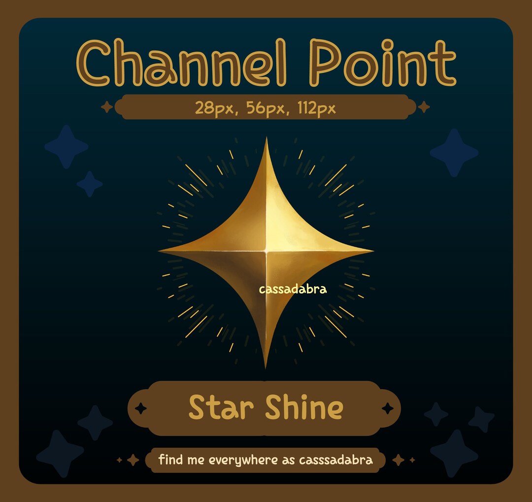 Golden Star Shine Channel Points Icon for Twitch | Twitch Channel ...