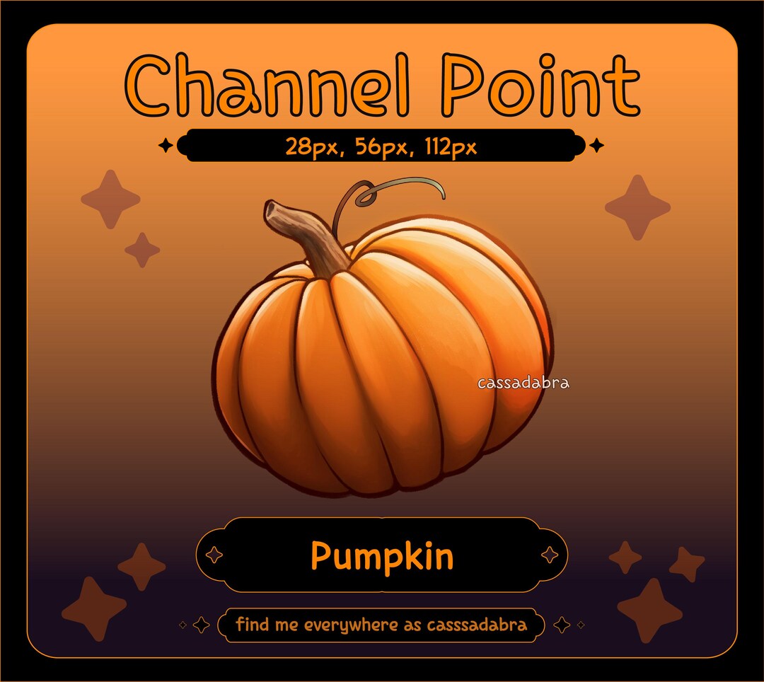 Pumpkin Channel Points Icon for Twitch | Twitch Channel Points Redeem ...