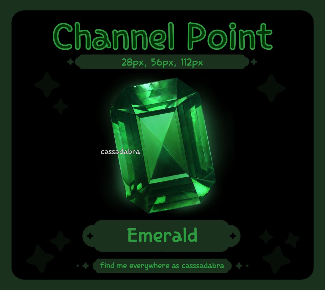 Emerald Channel Points Icon for Twitch | Twitch Channel Points Redeem ...