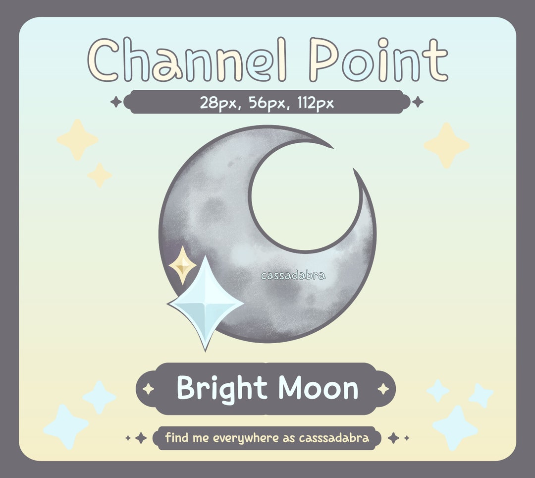 Bright Moon Channel Points Icon for Twitch | Twitch Channel Points ...