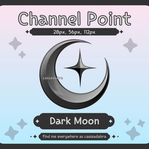 Dark Moon Channel Points Icon for Twitch | Twitch Channel Points Redeem ...