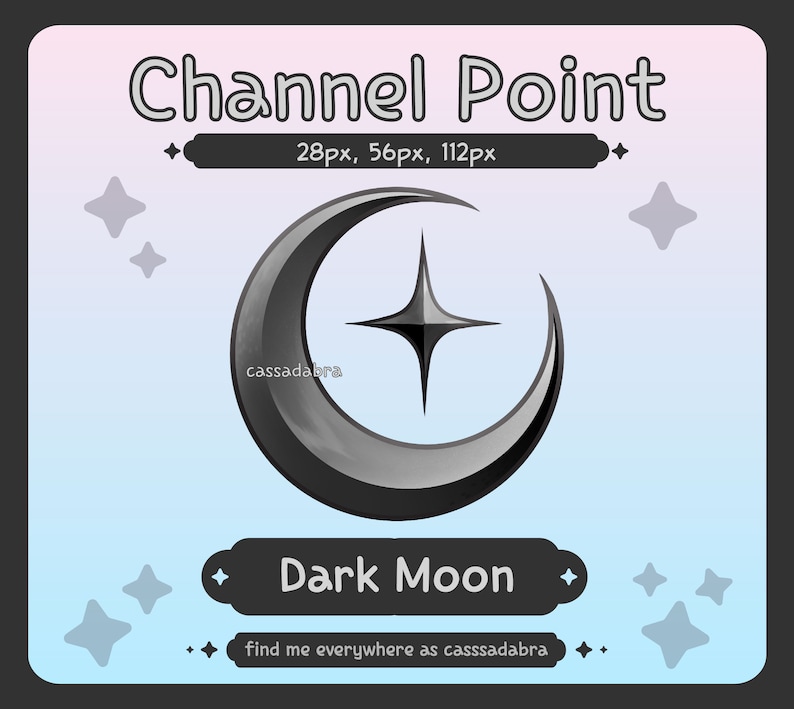 Dark Moon Channel Points Icon for Twitch | Twitch Channel Points Redeem ...