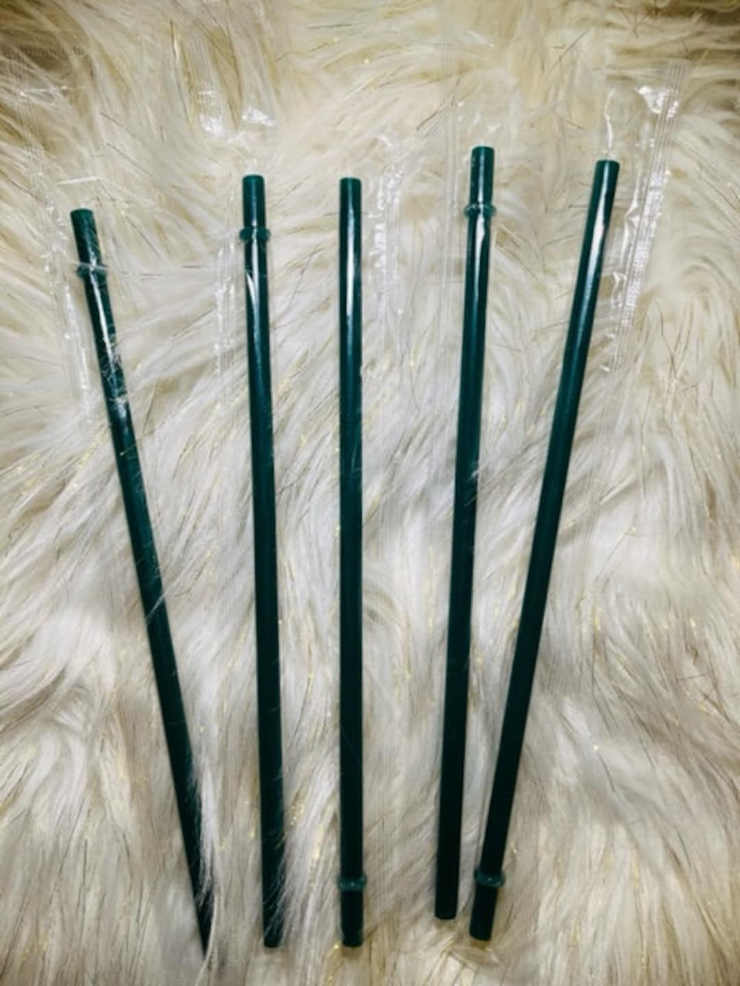 5pc Straw Set Dark Green Reusable Straws for 24oz Cups/green Straws ...