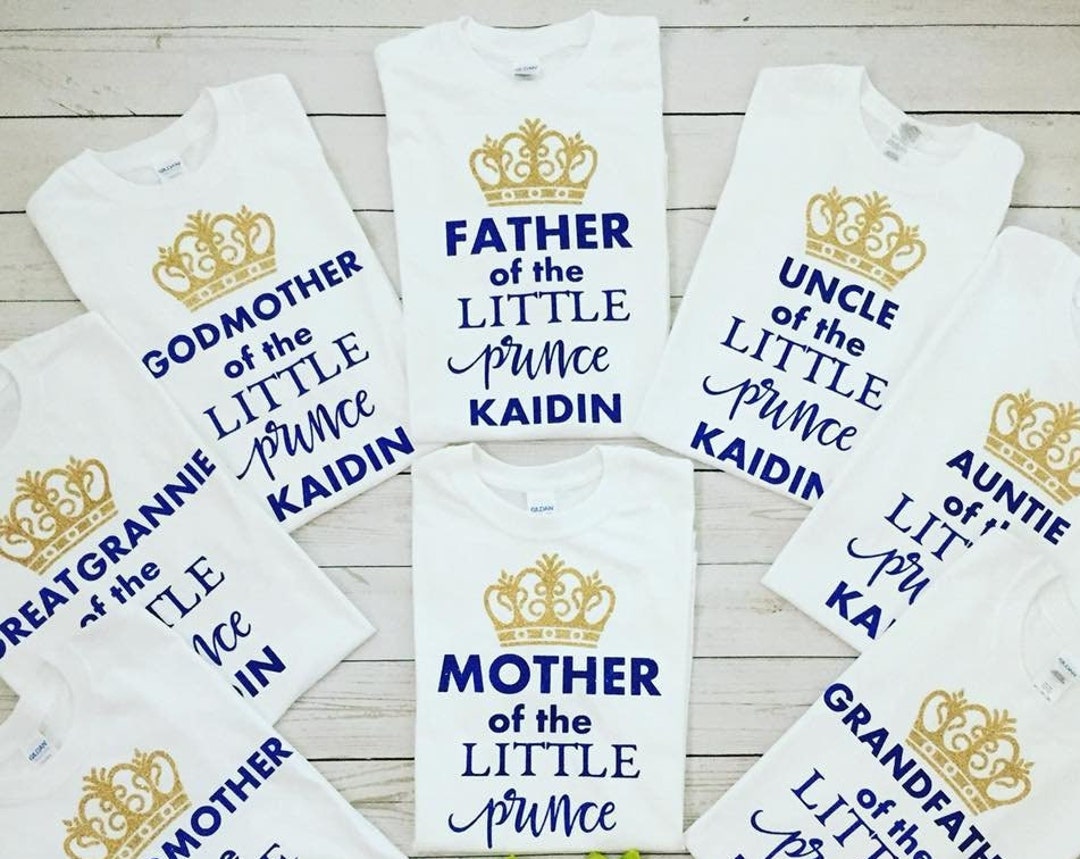 Prince/boy Baby Shower T-shirts/ Prince Family Matching T-shirts ...
