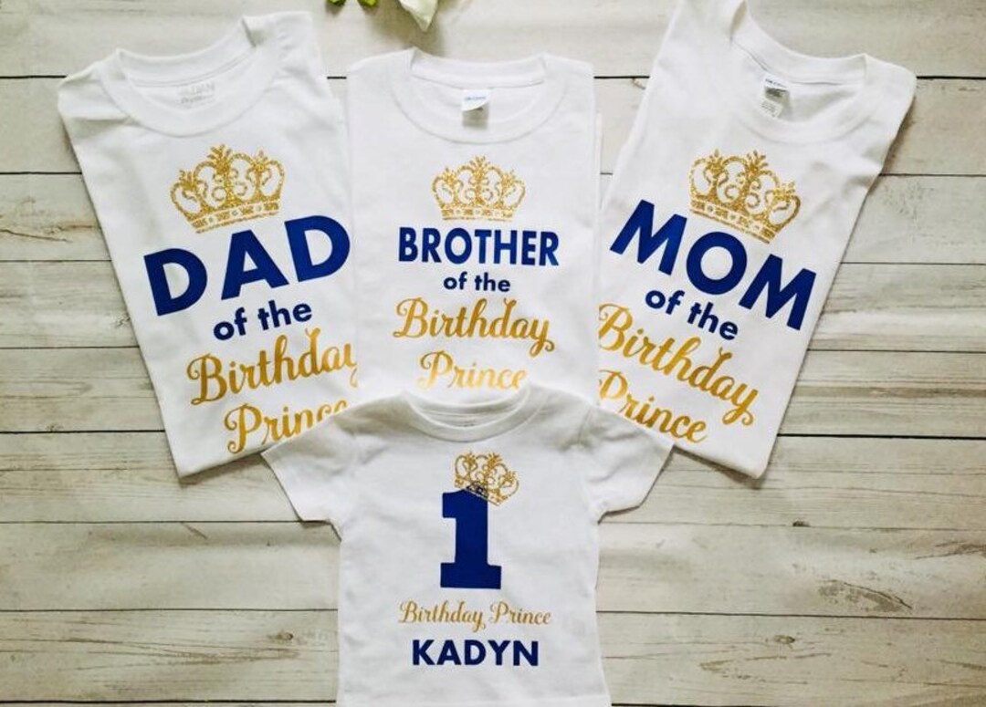Birthday Prince Family Matching T-shirt, Birthday Prince Birthday ...