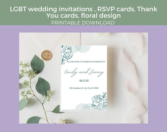 Lgbt Thank You Cards - Etsy