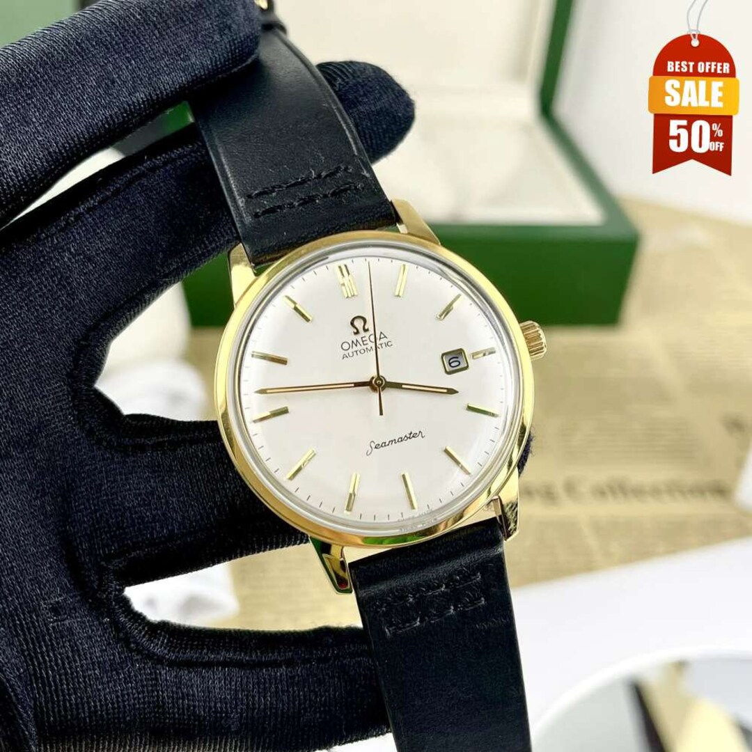 Japanese Omega Seamaster Automatic Watch With Black Leather - Etsy