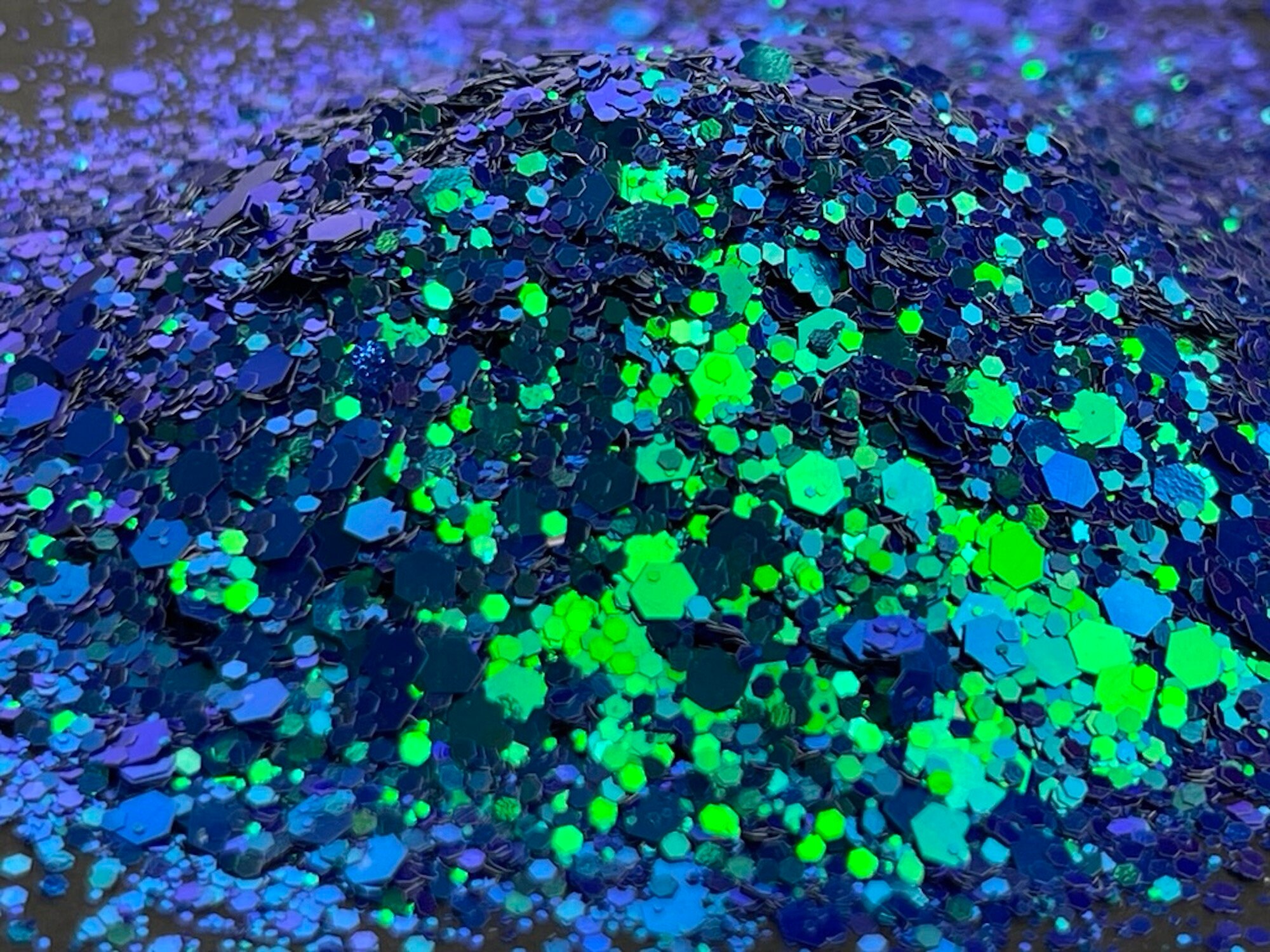 Peacock Chunky Chameleon Color Shift Hex Glitter Mix 1 Oz. - Etsy