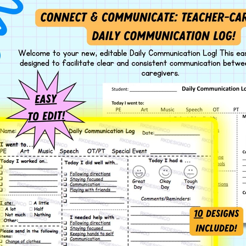 Caregiver Daily Log - Etsy