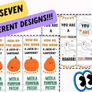 Printable Bookmarks for Fall and Halloween Season Great Autumn Gift ...