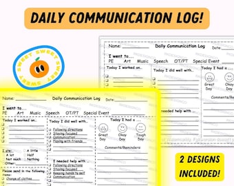 Preschool Parent Communication Log - Etsy