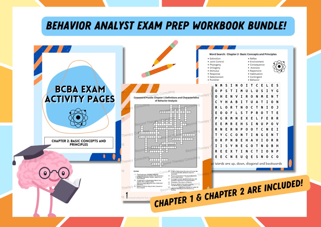 Study Activity Workbook Bundle for BCBA Students- Chapter 1 and Chapter ...