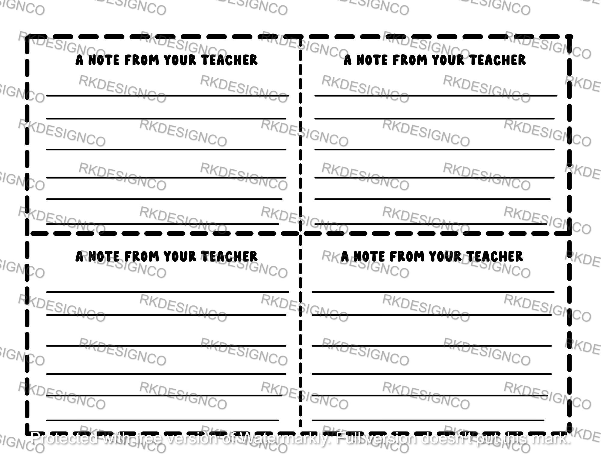 Notes From Teacher Bundle/classroom Management Templates IEP Reminder ...