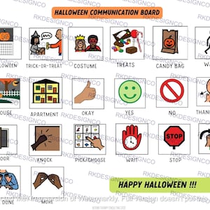 Halloween|autism| Nonverbal| Autistic| Asd|communication Core Board ...