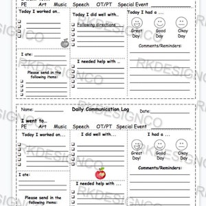 Connect & Communicate: Customizable Daily Communication Log for ...
