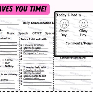 Connect & Communicate: Customizable Daily Communication Log for ...