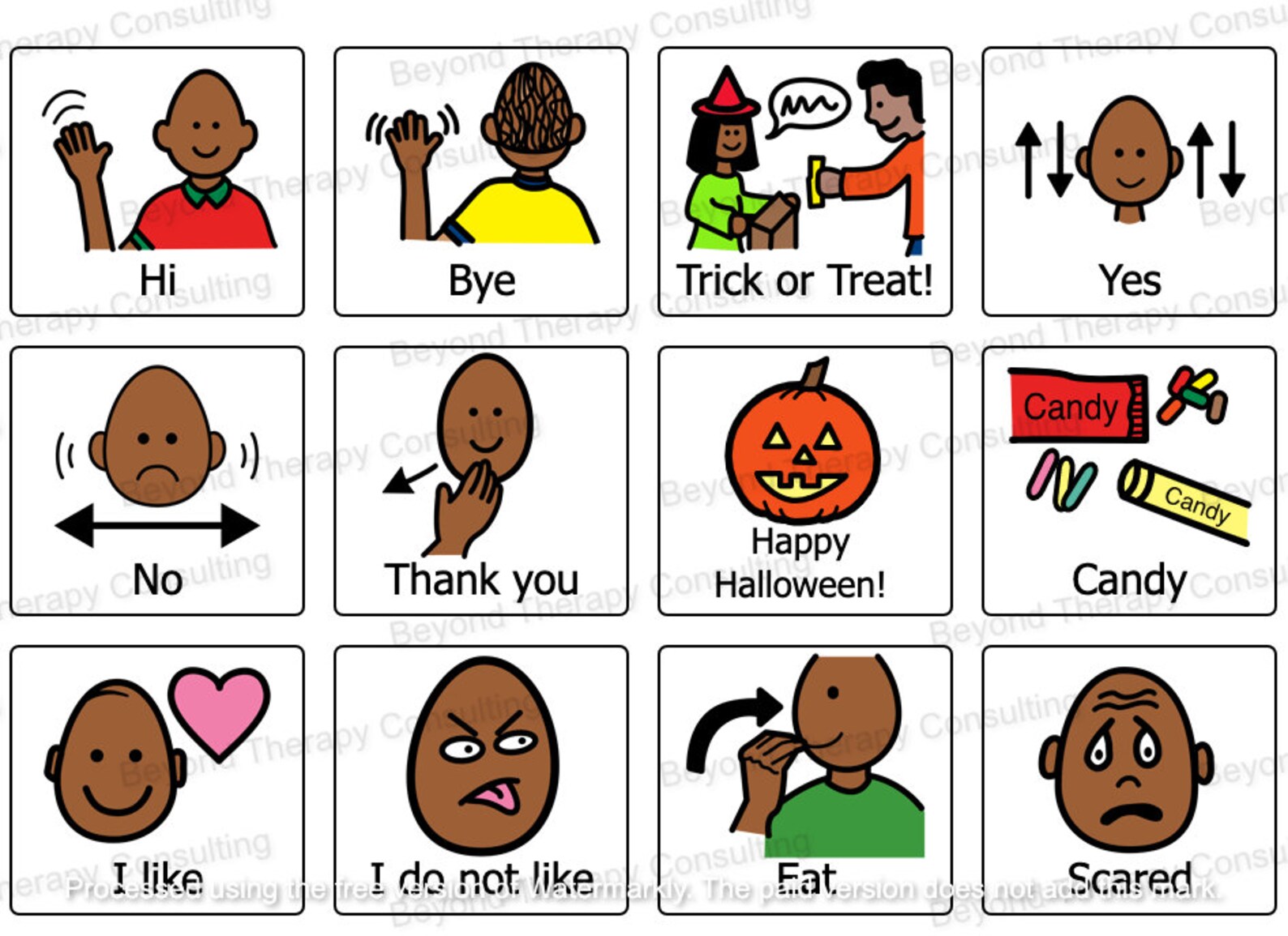 Halloween|autism| Nonverbal| Autistic| Asd|communication Core Board ...