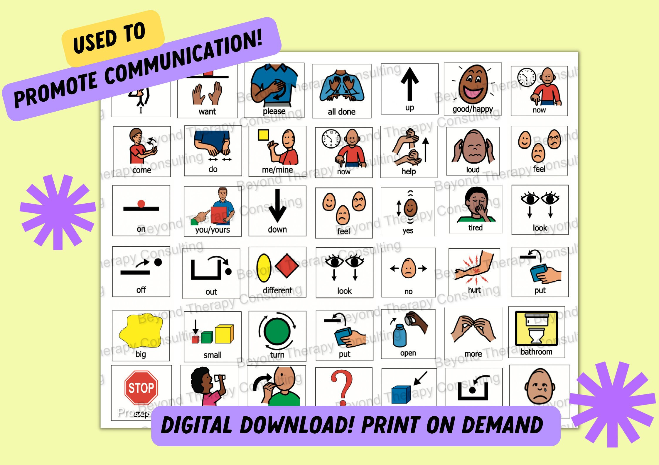 Multi-cultural ACC Communication Board digital Printable Autismspeech ...