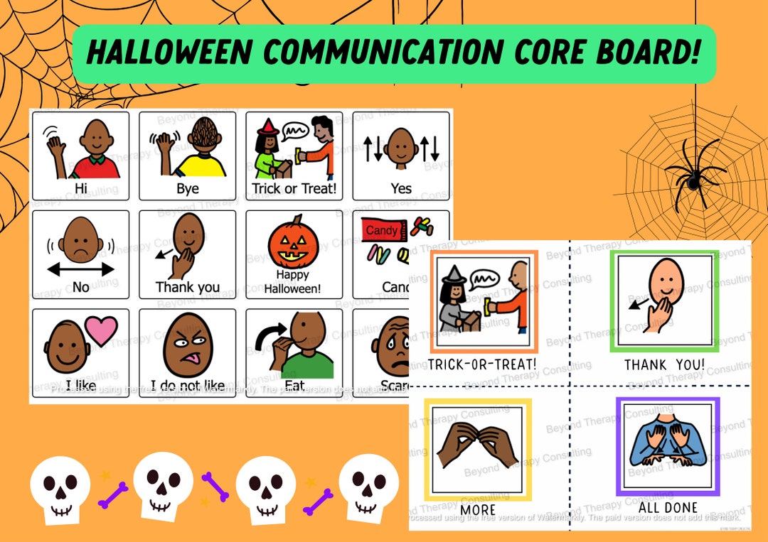 Halloween|autism| Nonverbal| Autistic| Asd|communication Core Board ...