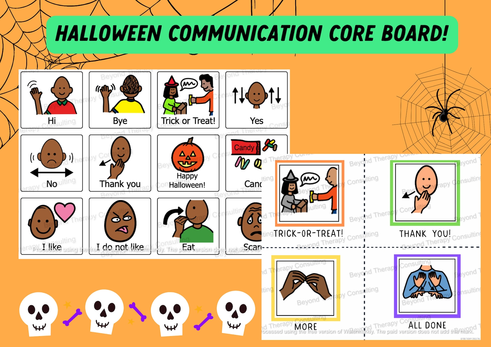 Halloween|autism| Nonverbal| Autistic| Asd|communication Core Board ...