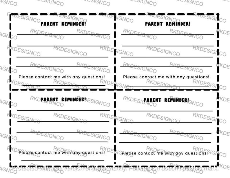 Notes From Teacher Bundle/classroom Management Templates IEP Reminder ...