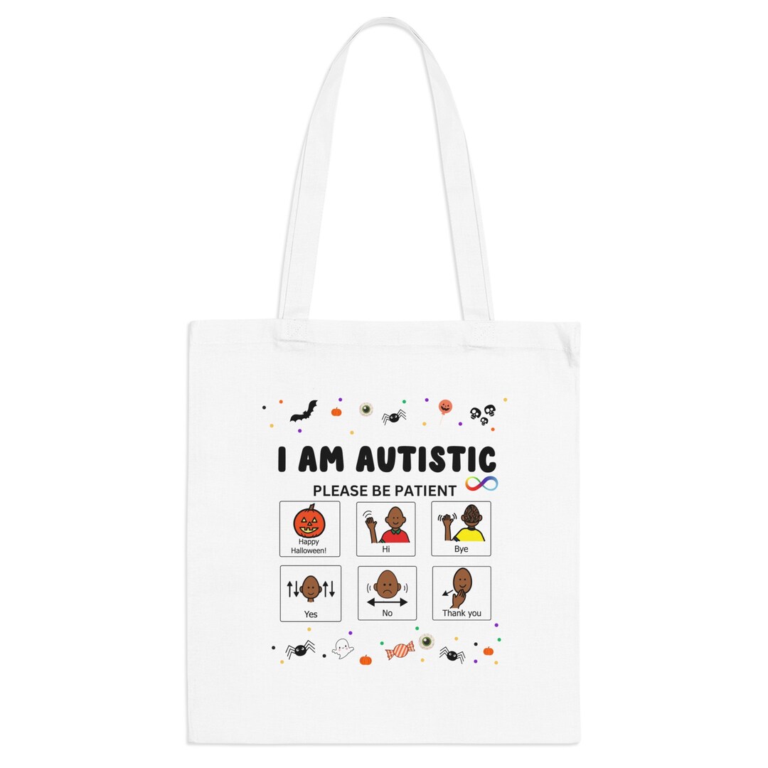 Trick-or-treat Tote Bag Halloween Trickautism Nonverbal Autistic ...