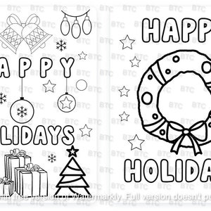 Holiday Activity Busy Bundle for Kids Coloring Pagesword ...