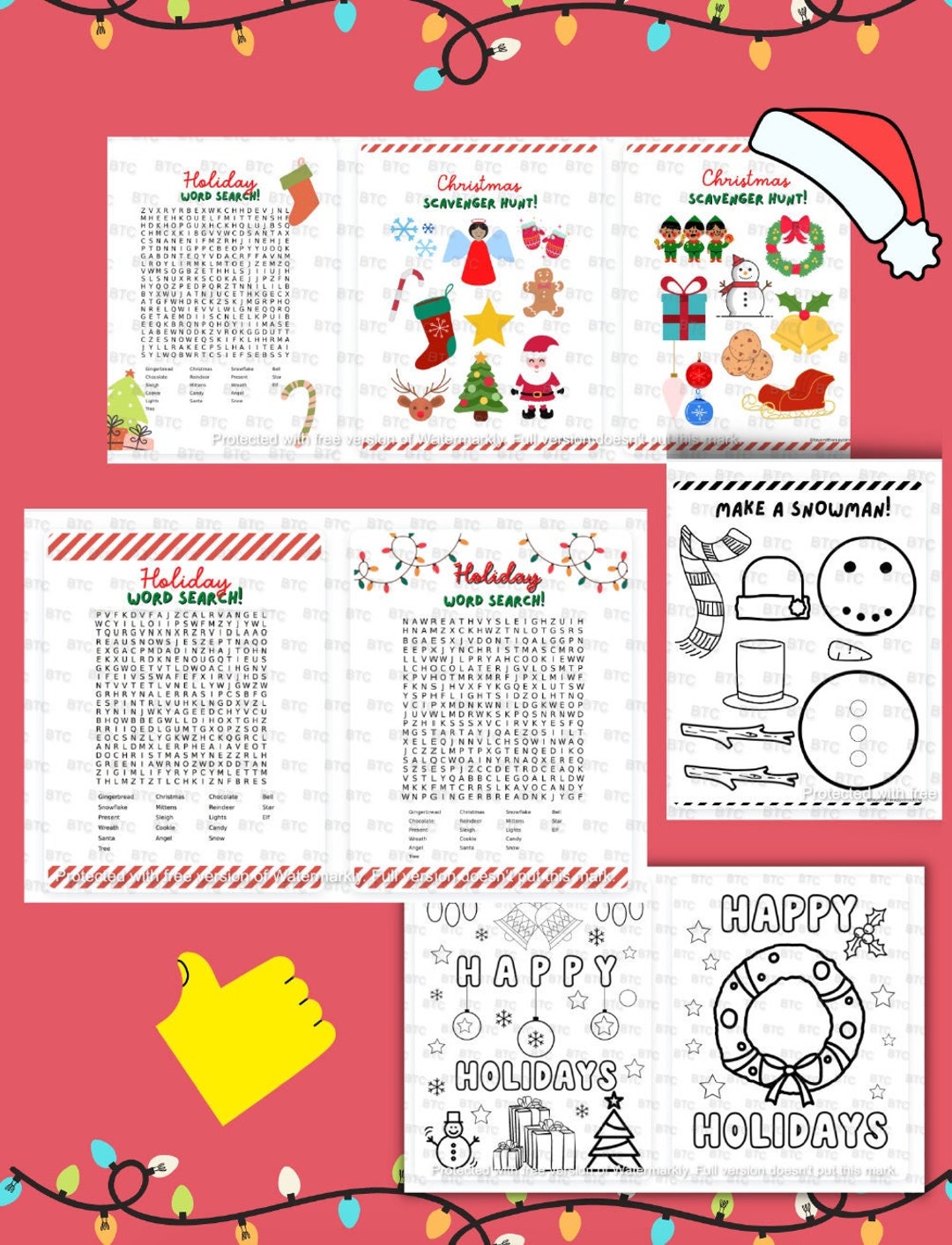 Holiday Activity Busy Bundle for Kids Coloring Pagesword ...