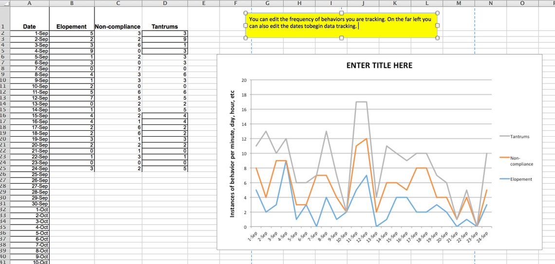 Graphing Student Data: an Excel Workbook - Etsy