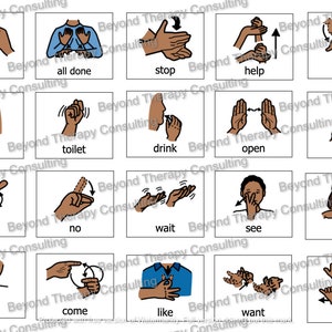 American Sign Language (ASL) Communication Core Board- Instant Download ...