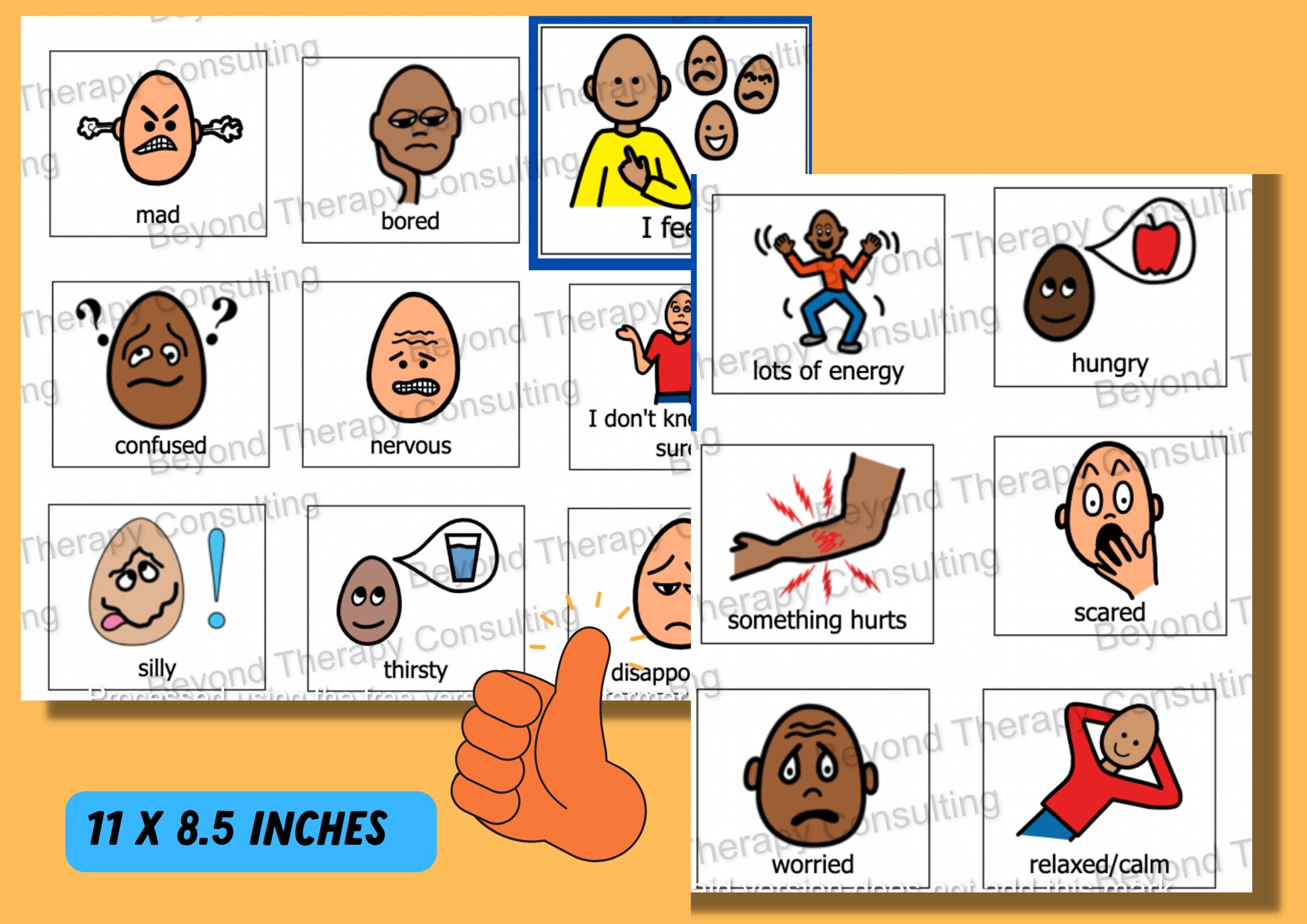 Feeling Chart for Kids |instant Digital Printable| Autism| Speech Delay ...