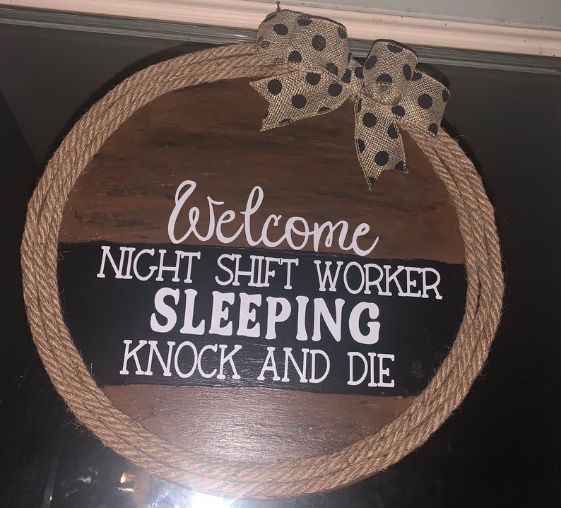 Night Shift Worker Welcome Sign - Etsy