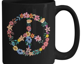 Peace Sign Coffee Mug - Etsy