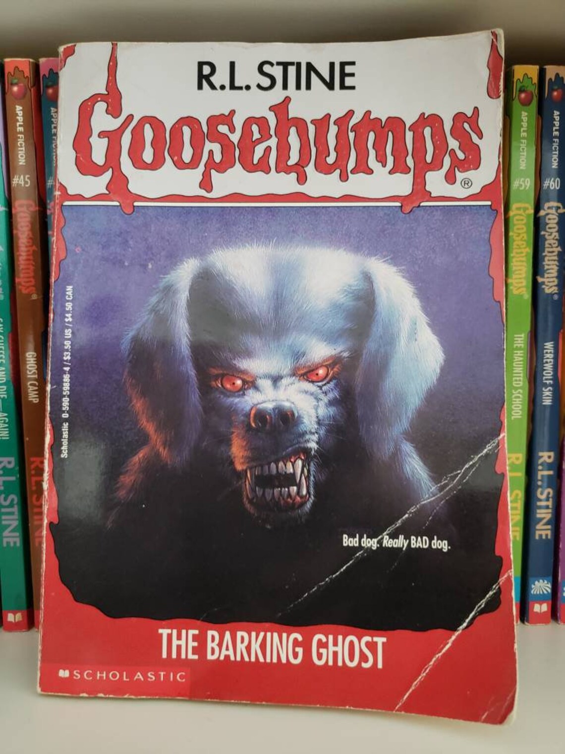 Goosebumps #32 the Barking Ghost WITH Pull-out POSTER Attached by R.L ...