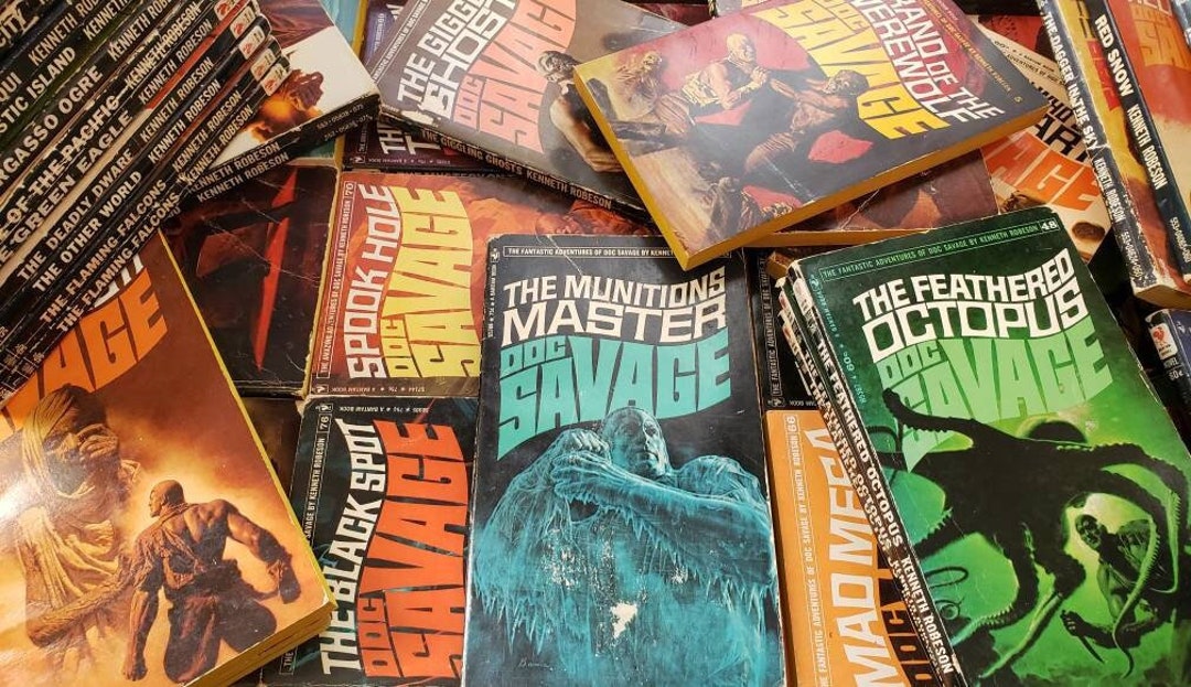 Doc Savage Vintage Pulp Novels by Kenneth Robeson Bantam Paperbacks ...