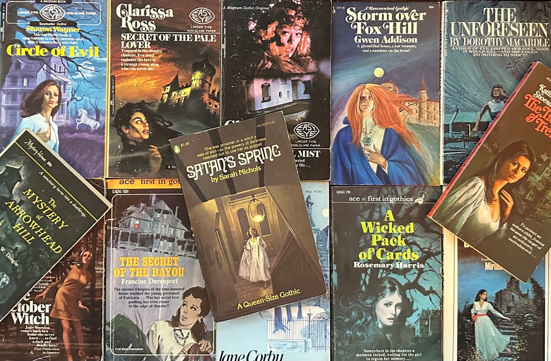 Gothic Romance Novels Vintage Horror Mystery Satanic Thrillers Clarissa ...