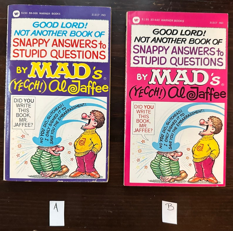 MAD Magazine Vintage Mass Market Paperbacks Don Martin, Snappy Answers ...