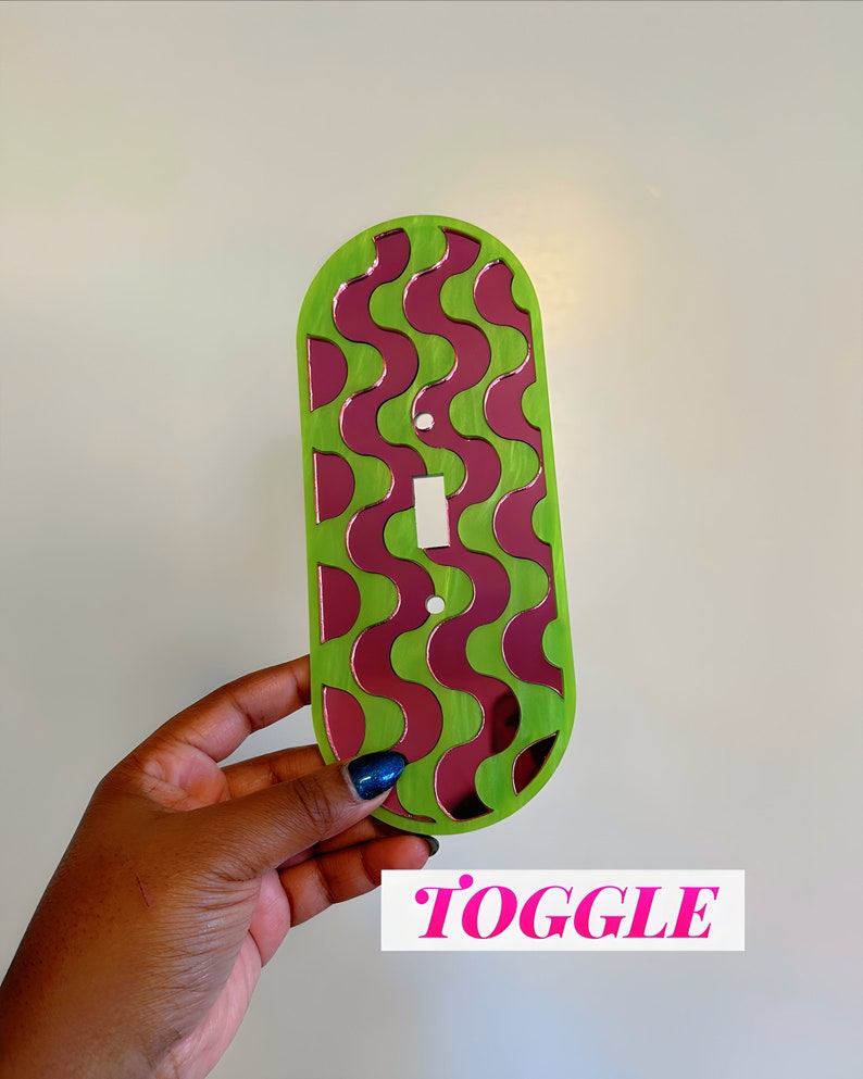 Mirrored Geometric Pattern Light Switch Cover/light Switch Plate - Etsy